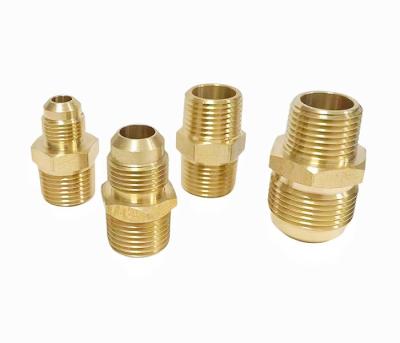 China All Size Brass Threaded Pipe Fittings Hex Adapter With NPT Thread for sale