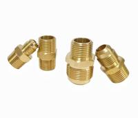 China All Size Brass Threaded Pipe Fittings Hex Adapter With NPT Thread for sale