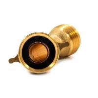 China 3/4'' Lead Free Brass Hose Elbow , 45 Degree Garden Hose Elbow With Gripper for sale