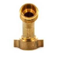 China 3/4'' Lead Free Brass Hose Elbow , 45 Degree Garden Hose Elbow With Gripper for sale