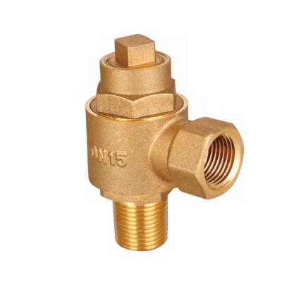 China 250 Degrees F Brass Ferrule Valve , Female 1/2'' 3/4