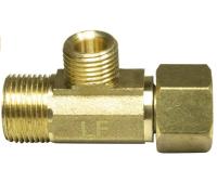 China CNC Lead Free Brass Tee Valve , 3/8