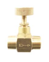 China 600 Psi 1/4in NPT Female Brass Needle Valve For Water for sale