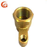 China Hexagonal Brass Water Pipe Fittings , 45D Flared Pipe Fittings for sale
