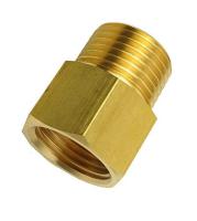 China Brass Pipe Fitting Adapter 1/2 BSPT Male x 1/2 NPT Female for sale