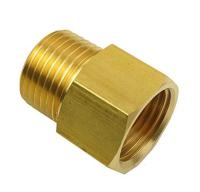 China Brass Pipe Fitting Adapter 1/2 BSPT Male x 1/2 NPT Female for sale