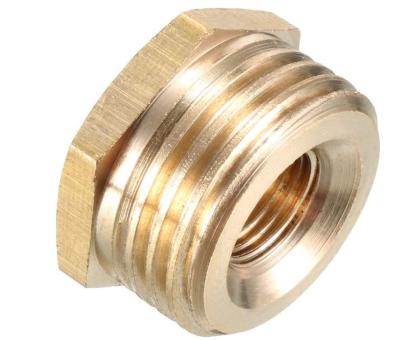China 1/2'' PT Male X 1/8'' PT Female Brass Stopcock Valves Hex Bushing Adapter  for sale