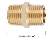 China Brass Pipe Fitting, Hex Nipple, 1/2