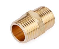 China Brass Pipe Fitting, Hex Nipple, 1/2
