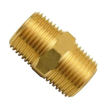 China Brass Pipe Fitting, Hex Nipple, 1/8