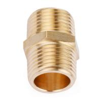 China Brass Pipe Fitting, Hex Nipple, 5/8