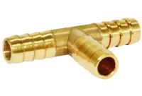 China 11/32'' ID 3 Way Brass Tee , ANSI Brass Hose Barb Tee for sale