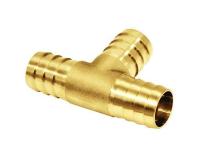 China 19/32'' Hose Barb Tee 3 Way Union Brass Tee Fitting for sale