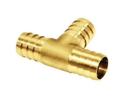 China 19/32'' Hose Barb Tee 3 Way Union Brass Tee Fitting for sale