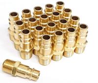 China V Style 1/4 Inch NPT Quick Connect Air Fittings , Solid Brass Male Plug for sale