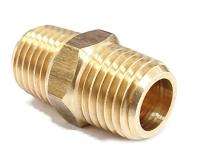 China Pipe Fitting and Air Hose Fitings, Hex Nipple Coupling - 1/4-Inch NPT x 1/4-Inch NPT,Solid Brass, Male Pipe for sale