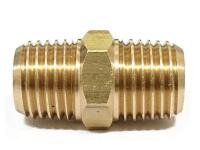 China Pipe Fitting and Air Hose Fitings, Hex Nipple Coupling - 1/4-Inch NPT x 1/4-Inch NPT,Solid Brass, Male Pipe for sale