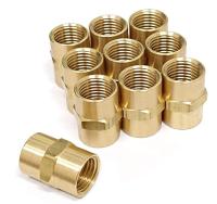 China Nipple Coupling 1/4 Inch NPT X 1/4 Inch NPT Brass Tube Fitting for sale