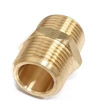 China Brass Pipe Fitting, Hex Nipple, 1/2