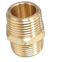 China Brass Pipe Fitting, Hex Nipple, 1/2