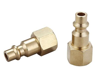 China 1/4 Inch NPT Quick Connect Air Fitting , Brass Female air Coupler Plug for sale