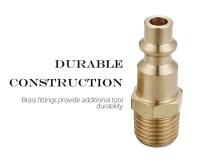 China Industrial Type D 1/4 Inch NPT Brass Tee Fitting For Air Hose for sale