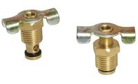 China 1/4'' Brass Air Hose Fitting , NPT Male Air Compressor Blowdown Valve With Handle for sale
