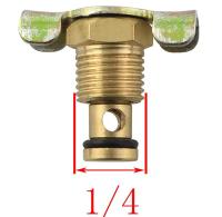 China 1/4'' Brass Air Hose Fitting , NPT Male Air Compressor Blowdown Valve With Handle for sale