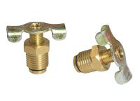 China 1/4'' Brass Air Hose Fitting , NPT Male Air Compressor Blowdown Valve With Handle for sale