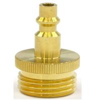 China Brass CNC Air Compressor Quick Connect Plug , 3/4in NPT Water Line Blow Out Adapter for sale