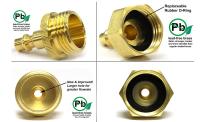 China 3/4''NH Garden Hose Swivel , Brass Garden Hose Fittings For RV for sale