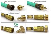China 3/4''NH Garden Hose Swivel , Brass Garden Hose Fittings For RV for sale