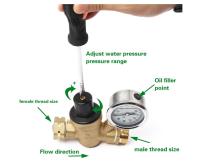 China CNC 1/2 Inch Brass Water Pressure Regulator With Water Filter Net for sale