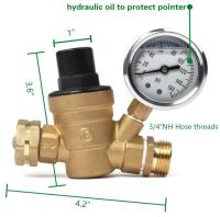 China CNC 1/2 Inch Brass Water Pressure Regulator With Water Filter Net for sale