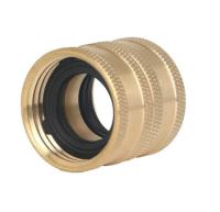 China 3/4 Inch Garden Water Hose Double Female Swivel Brass Adapter GHT Thread Connector Fitting for sale