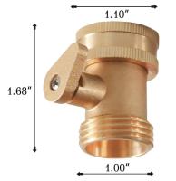 China CNC 3/4 Inch Heavy Duty Brass Garden Hose Shut Off Valve With Rubber Washers for sale
