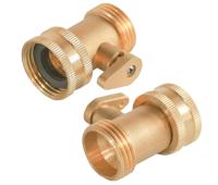 China CNC 3/4 Inch Heavy Duty Brass Garden Hose Shut Off Valve With Rubber Washers for sale