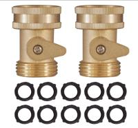 China CNC 3/4 Inch Heavy Duty Brass Garden Hose Shut Off Valve With Rubber Washers for sale