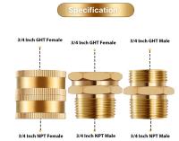 China OEM 3/4'' RV Brass Blow Out Plug Set For Garden Hose for sale