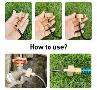 China 3/4'' Hose Thread Bib Swivel To 1/4'' Tubing Brass Blow Out Plug for sale