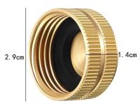 China Yellow ANSI Female Hose Cap , 3/4in Brass Pipe Cap For Garden for sale