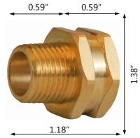 China GHT To NPT Brass Tap Connector , 3/4
