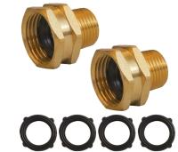 China GHT To NPT Brass Tap Connector , 3/4