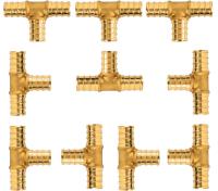 China 1/2 Inch Lead Free Brass Hose Barb , T PEX Tee Brass Barbed Fittings for sale