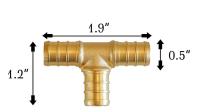 China 1/2 Inch Lead Free Brass Hose Barb , T PEX Tee Brass Barbed Fittings for sale