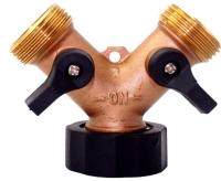 China Female 3/4in NPT Brass Y Valve Garden Irrigation Distributor for sale