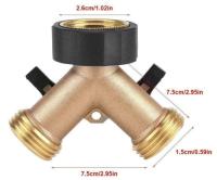 China 2 Way 3/4'' Distributor Separate On Off Brass Y Valve for sale