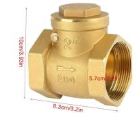 China DN50 Female Thread Brass Non Return Swing Check Valve 232PSI for sale