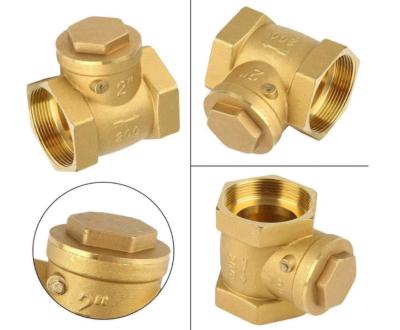 China DN50 Female Thread Brass Non Return Swing Check Valve 232PSI for sale