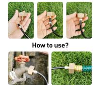 China Female Thread Brass Faucet Adapter Bib Swivel Garden Hose Adapter for sale